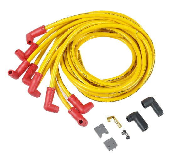 ACC10841 90 DEGREE BOOTS - 10.8MM - YELLOW ACCEL SPARK PLUG WIRE SET ...