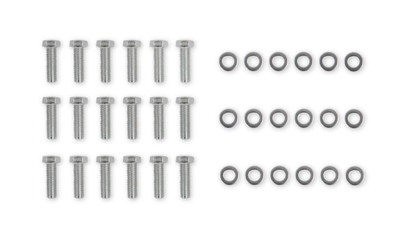 MRG954G CHEV B.B. MR. GASKET INTAKE MANIFOLD BOLT SET - HEX HEAD Fits ...